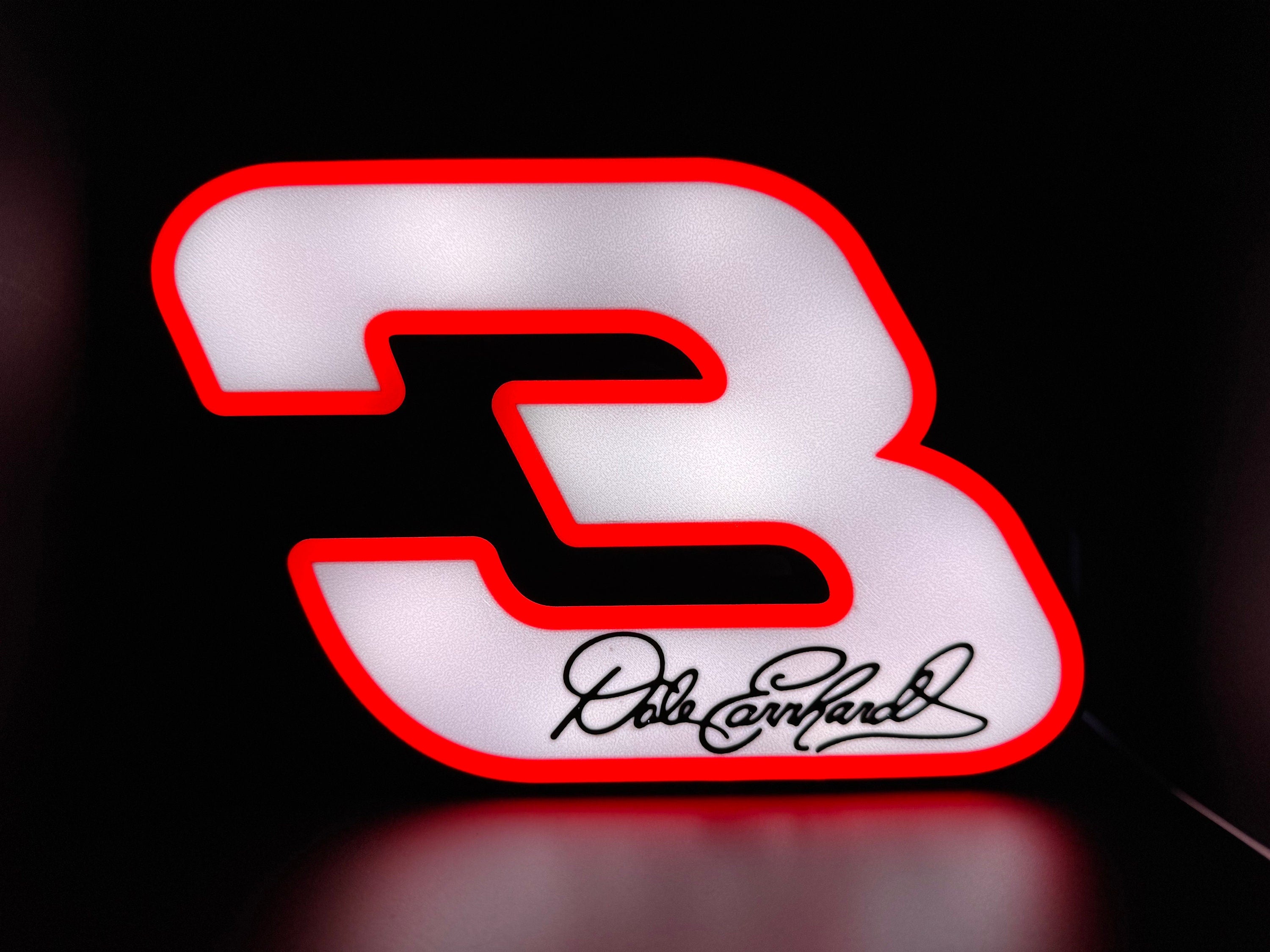 Custom Dale Earnhardt LED Sign | Personalized NASCAR Neon Art ...
